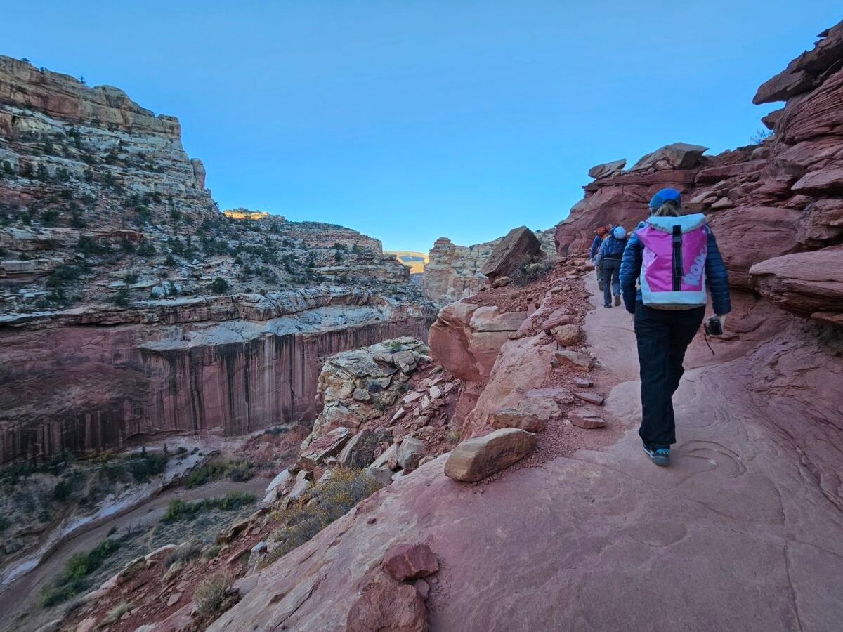 Fire Canyon, Capitol Reef NP, Utah – Girl on a rope