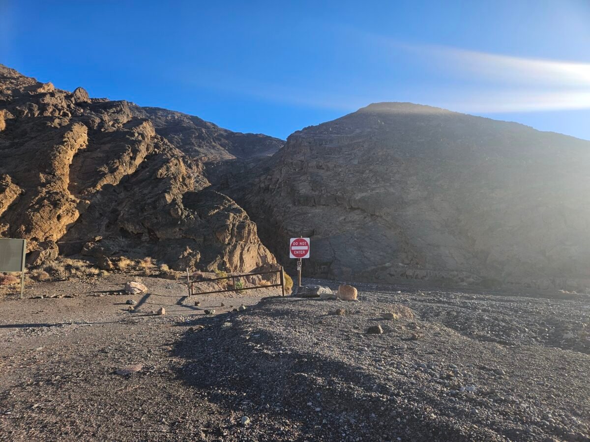 Dark Shadow Canyon, Death Valley NP, CA – Girl on a rope