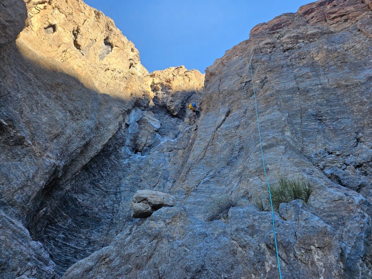 Dark Shadow Canyon, Death Valley NP, CA – Girl on a rope
