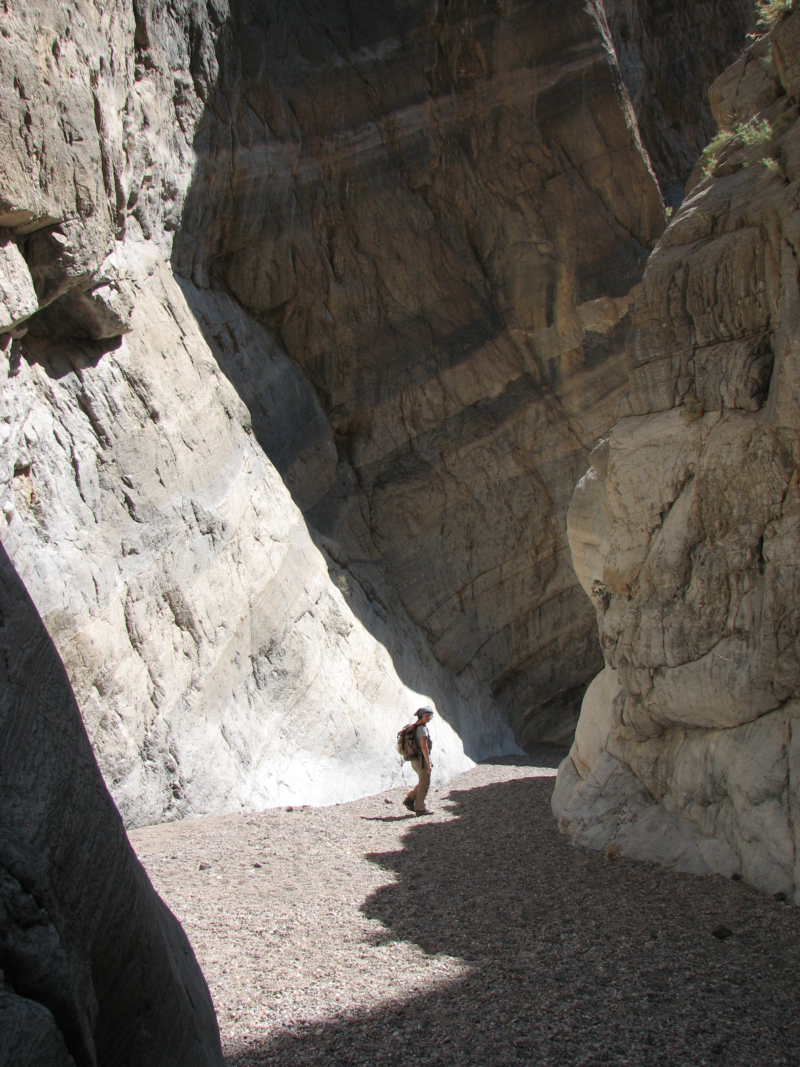 Dark Shadow Canyon, Death Valley NP, CA – Girl on a rope
