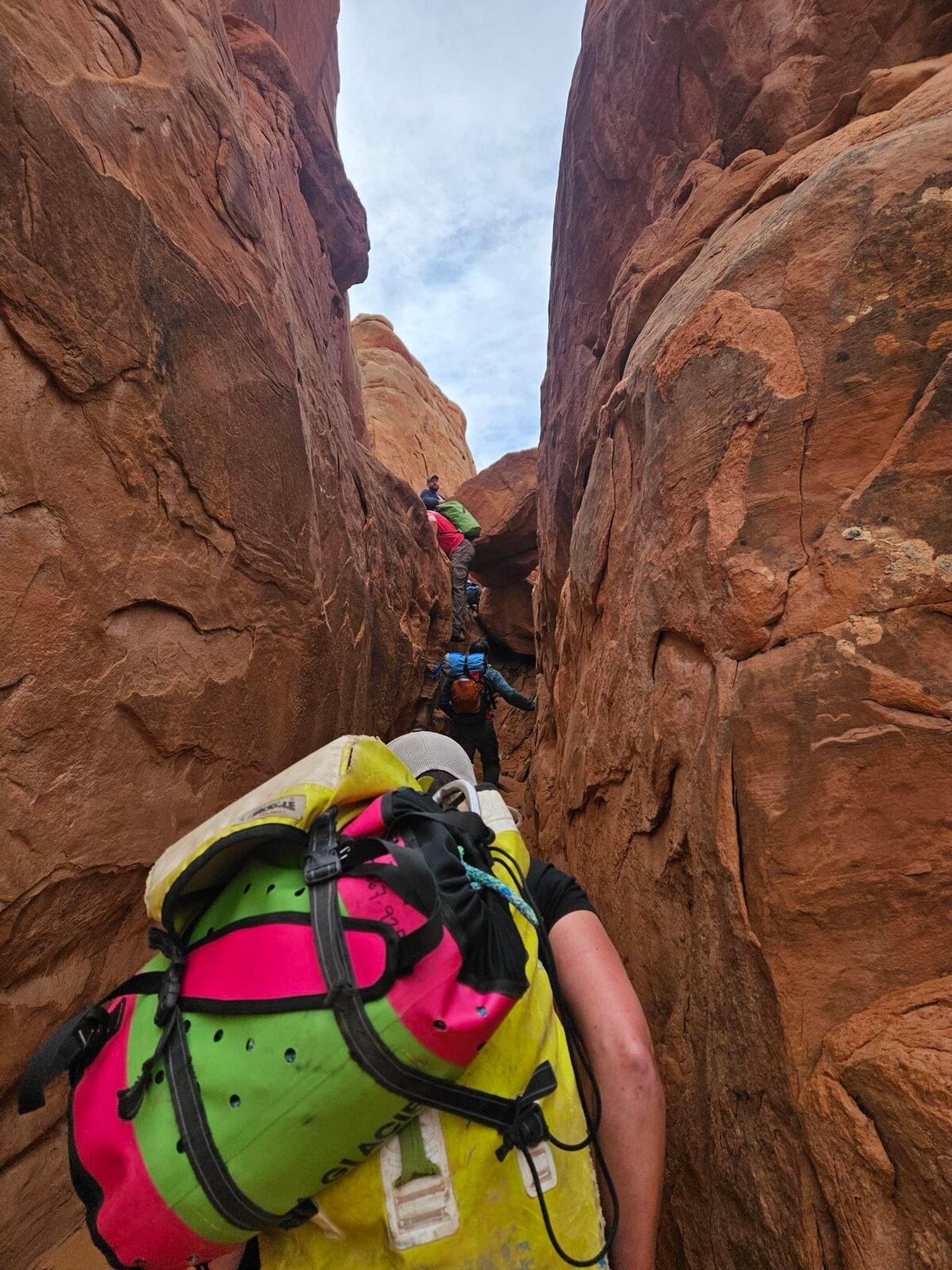 Krill and Lomatium Canyons, Arches NP, Utah – Girl on a rope