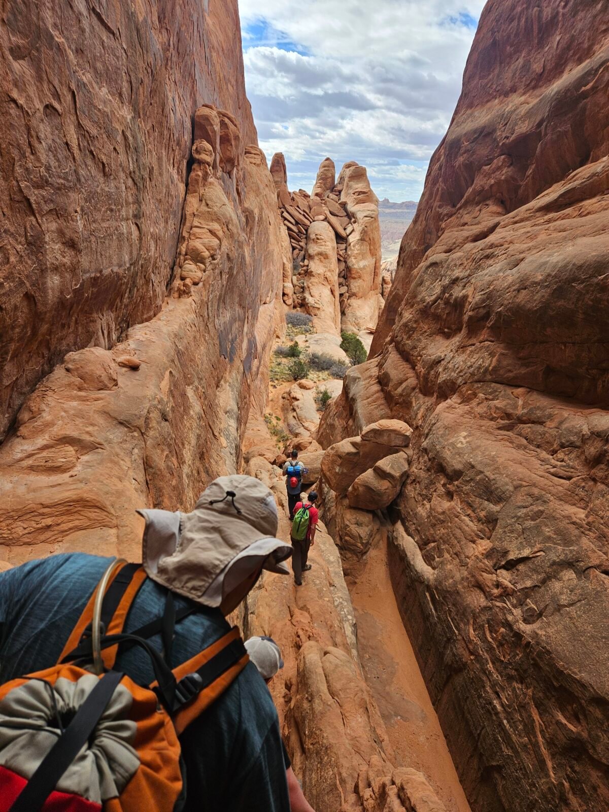 Krill and Lomatium Canyons, Arches NP, Utah – Girl on a rope