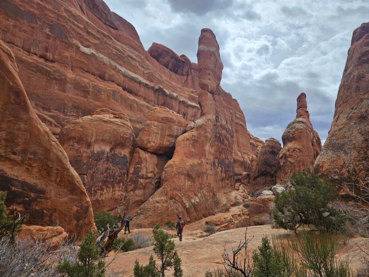 Krill and Lomatium Canyons, Arches NP, Utah – Girl on a rope